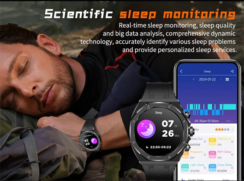 Ak68 2024 Men's Smart Watch With 1.43" Amoled Full Round Screen Health ...