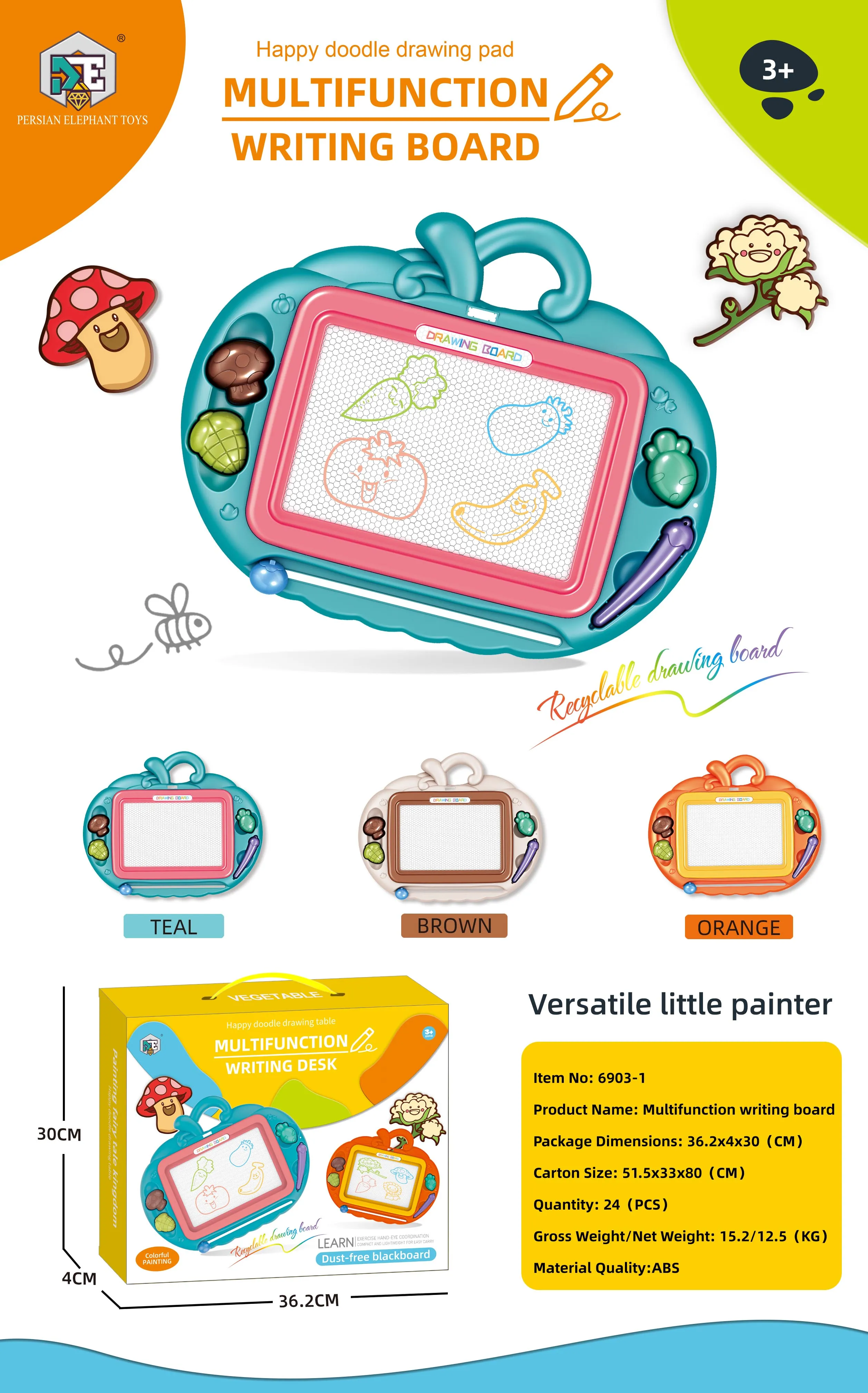 Multi-function Magneto Drawing Tablet Desk Toys Painting Supplies Games ...