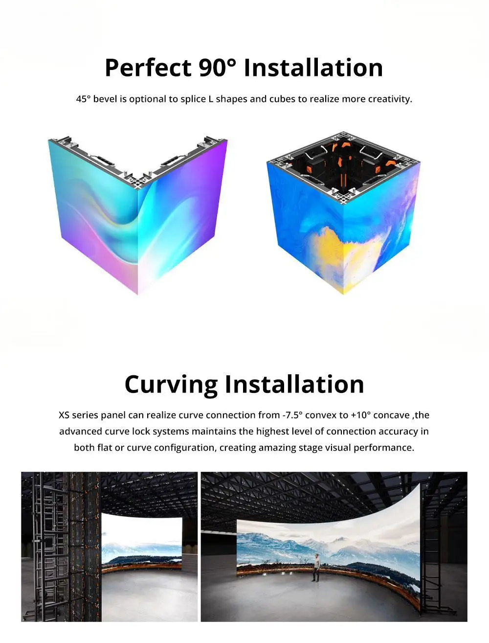 Flexible Curved LED Video Wall Screen for Indoor Advertising - OEM