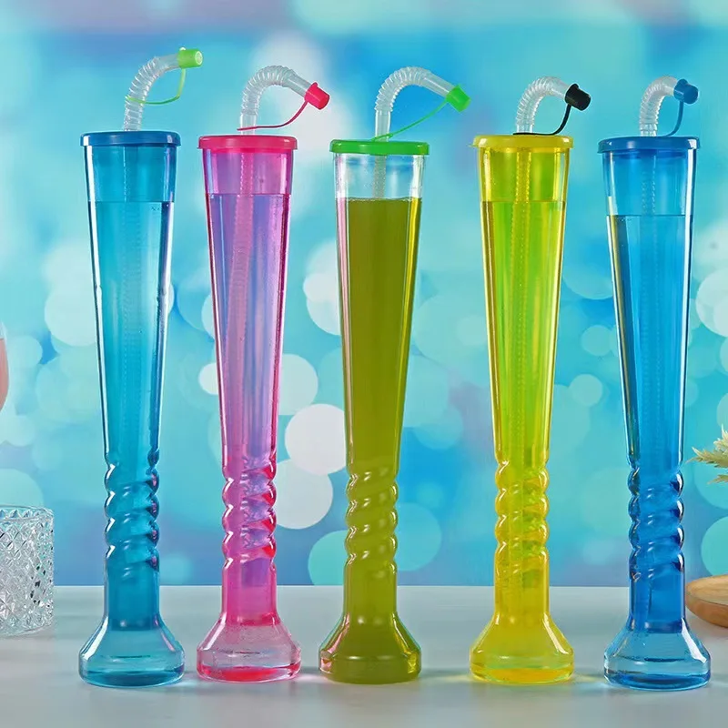 Yard Cups Plastic - Modern 900ml Beer Glasses with Strap
