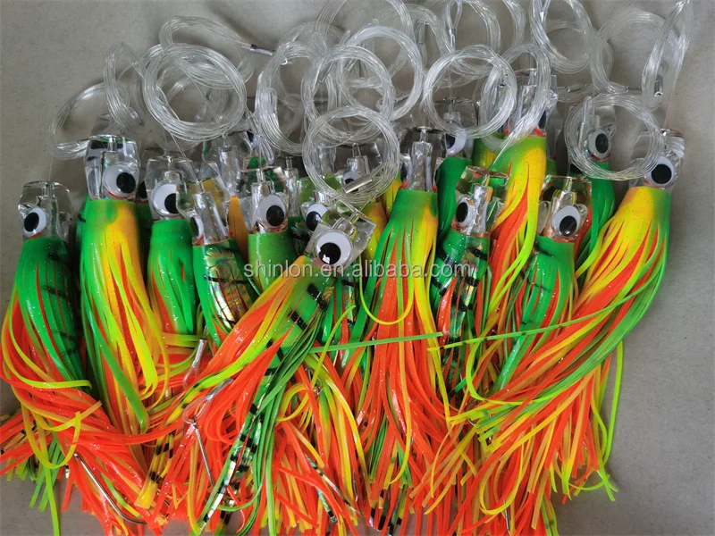 Resin Head Saltwater Big Game Marlin Tuna Mahi Wahoo Trolling Lures Sea ...