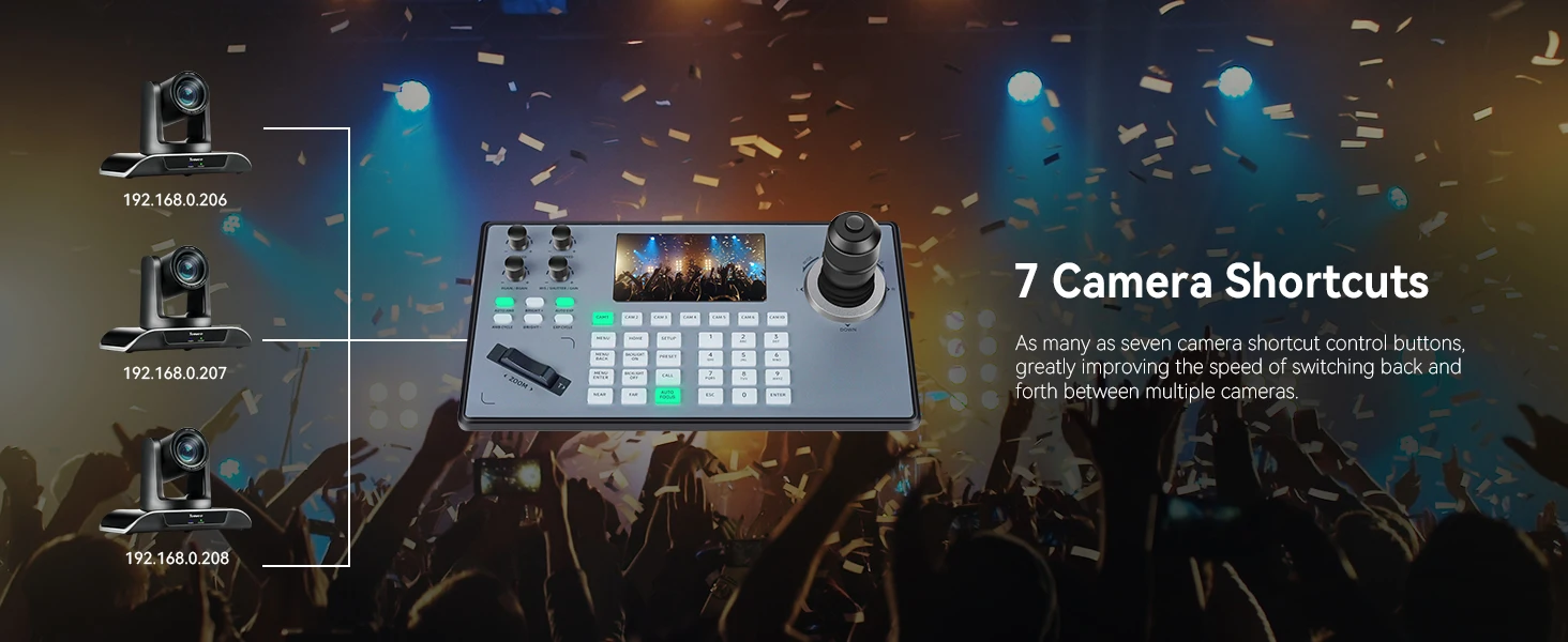 Tevo Kb200pro 4d Joystick Ptz Camera Controller With Tally Light & Oem