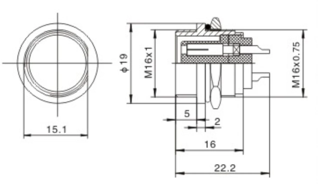 Aviation Plug Socket Df16 16mf Gx16f-2-3-4-5-6-7-8-core Connector Pin ...
