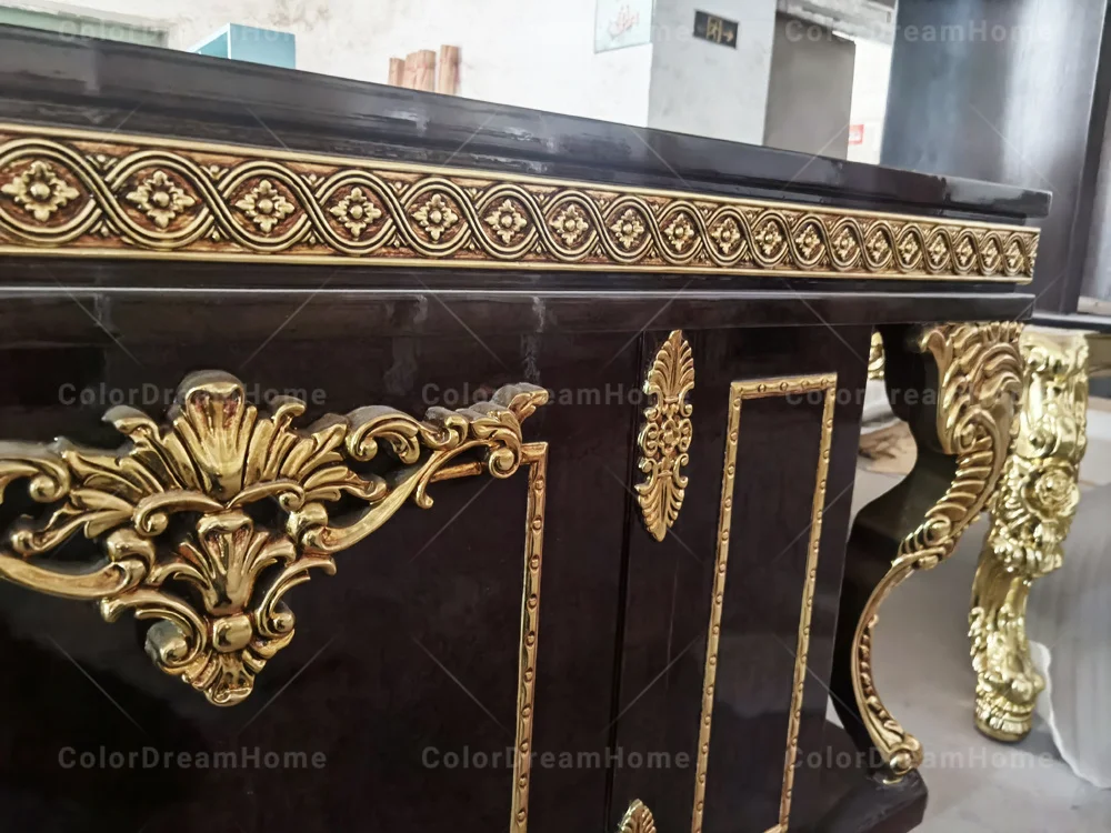 Rococo Office Furniture Luxury Office Table And Chair Design Wood ...