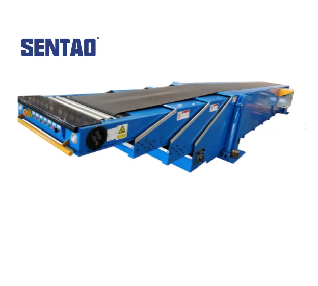Inclined Telescopic Belt Conveyor For Loading Unloading 40ft Containers ...