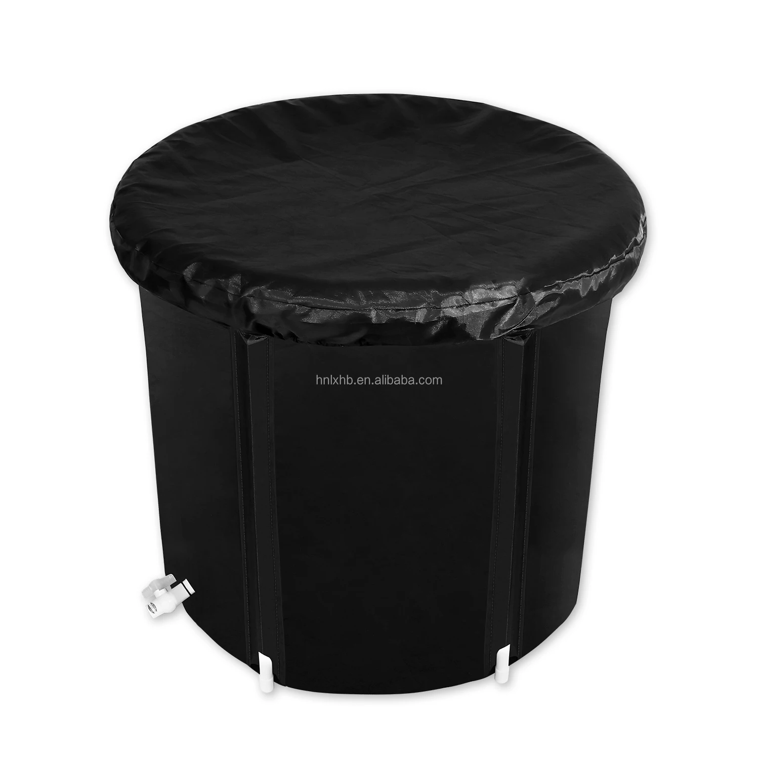 Portable adult Ice Bath Hot Tub with Lid Foldable PVC Inflatable ice ...