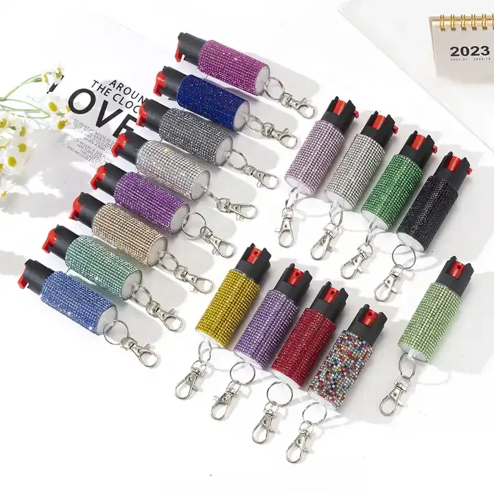 Colorful Bling Diamond Rhinestone Self-defense Keychain Women's ...