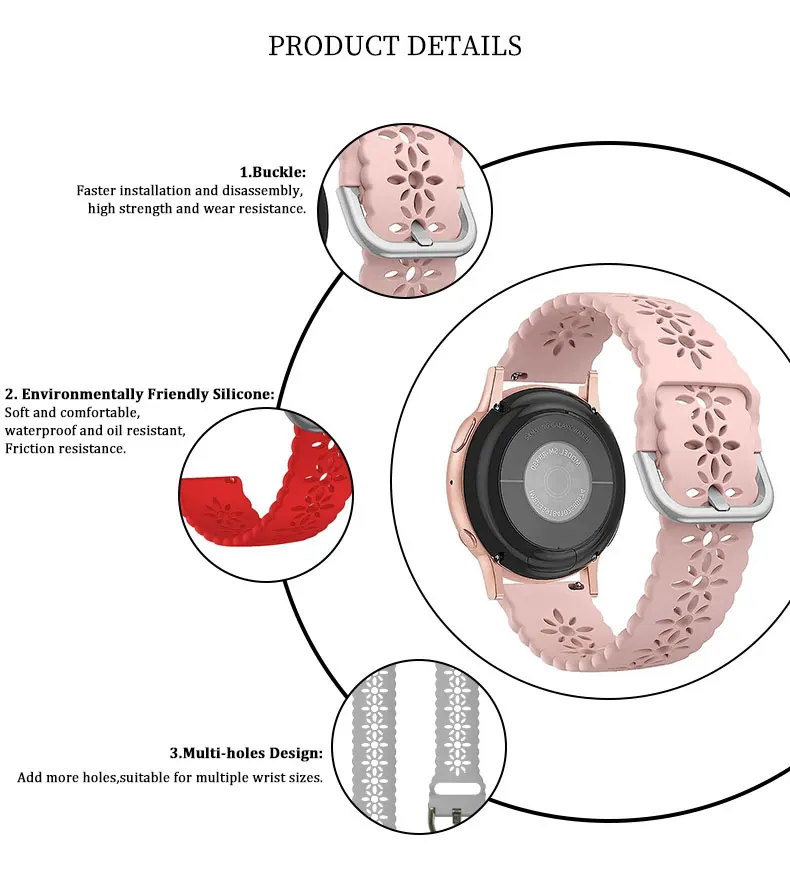 20mm 22mm Lace Design Smart Watch Bands Strap for Samsung for Huawei ...