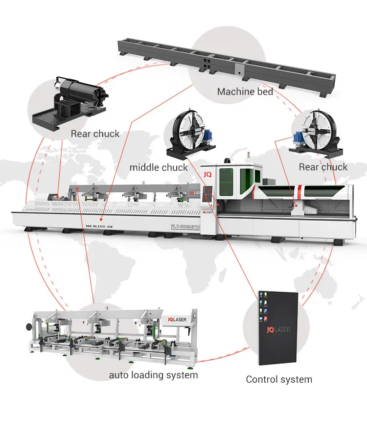 I H Beam Rhs Square Tube Automatic Pipe Cutting Machine Professional ...