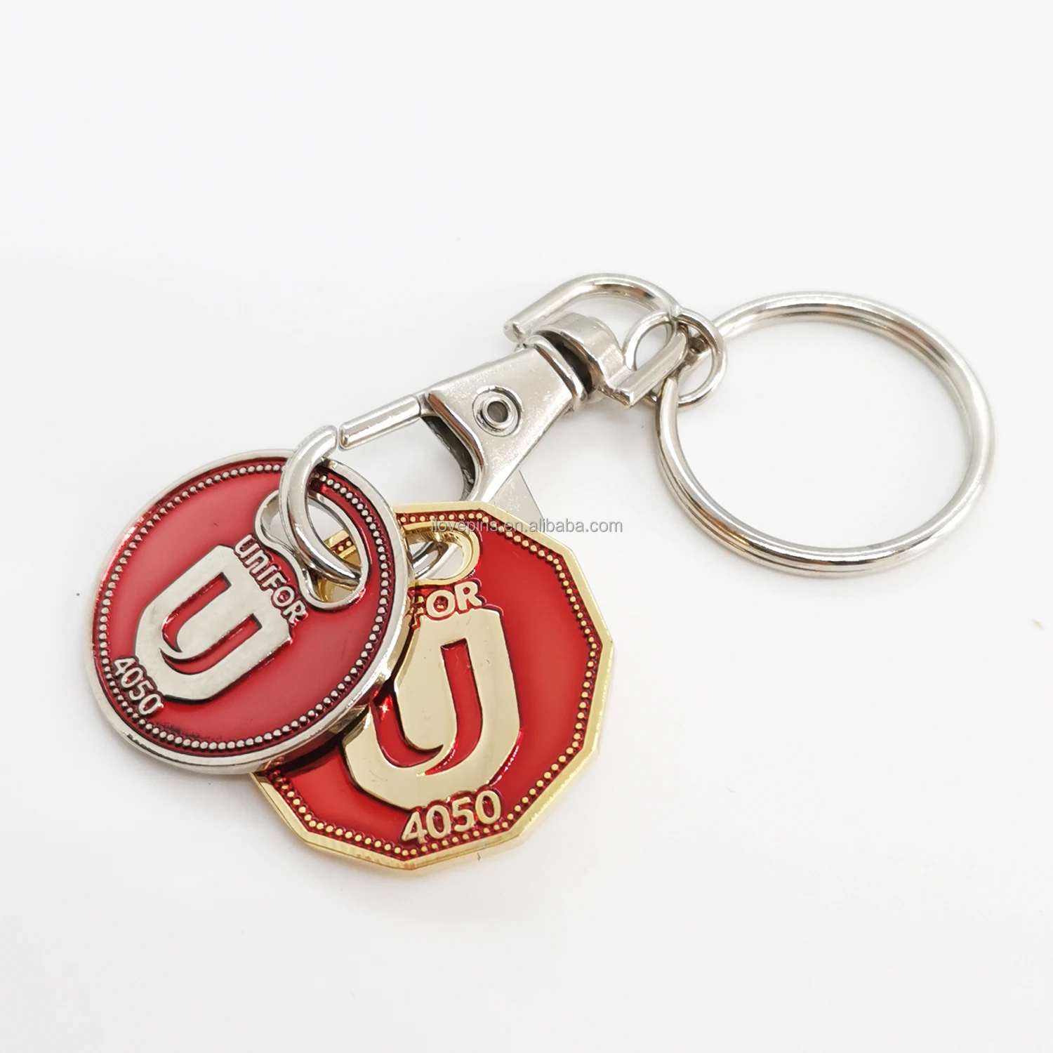 Custom Metal Pink Ribbon Logo Token Women Breast Cancer Awareness ...
