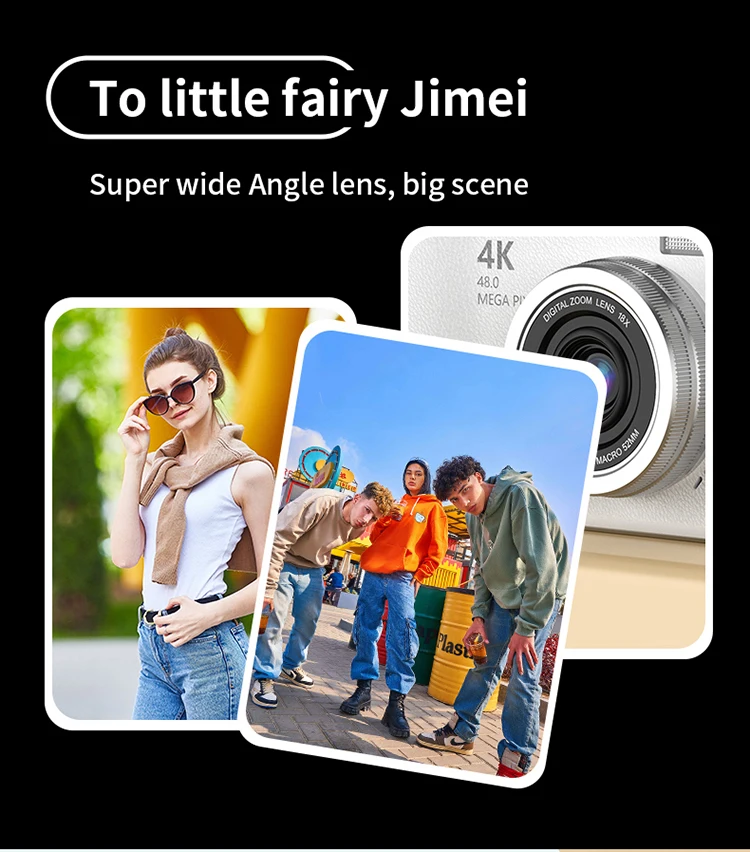 LK007 HD Digital Compact Camera with Rechargeable Battery & Dual Screen ...
