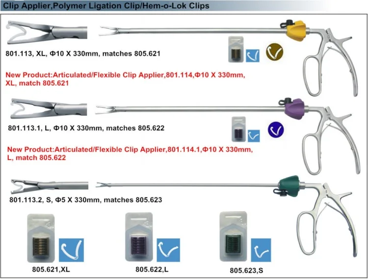 Reusable Laparoscopic Endo Hemolok Polymer Clip Applier