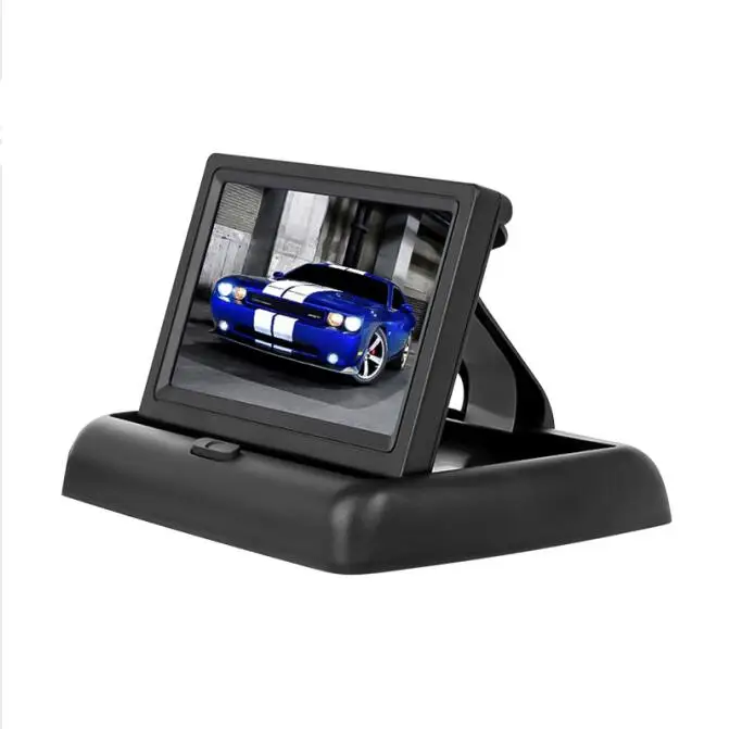 Car Folding Monitor 4.3" TFT LCD Screen For Rear View Reverse Camera HD ...