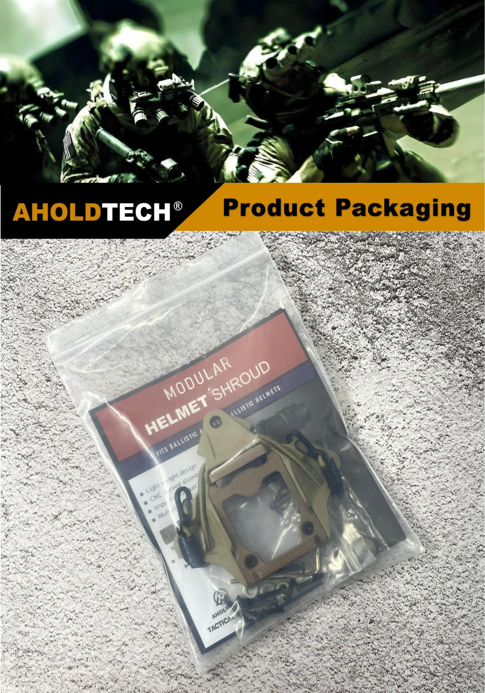 Aholdtech Gen3 Modular Bungee Helmet Shroud Ops Core NVG Mount Adapter ...