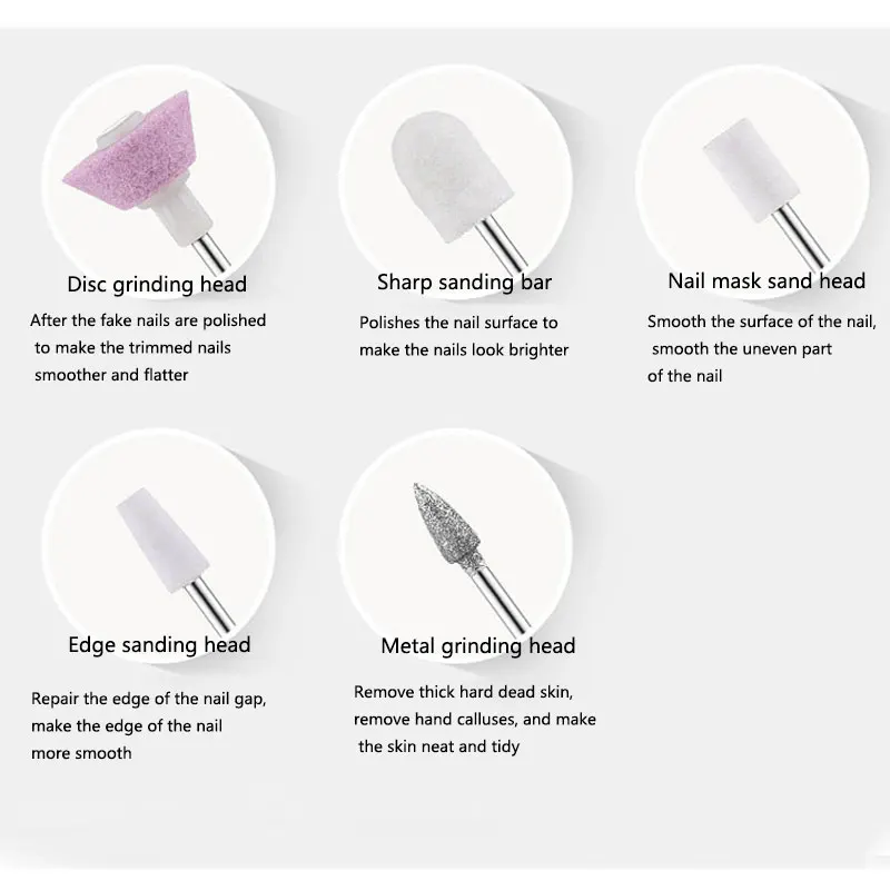 Trendy Portable Beauty Personal Salon Care Nail File Pen Handpiece Home ...