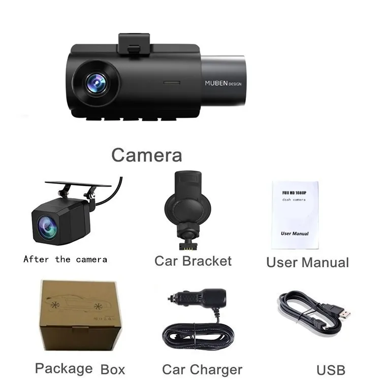 Novatek 96560 3-Channel WIFI GPS Dash Cam 4K+1080P with Night Vision