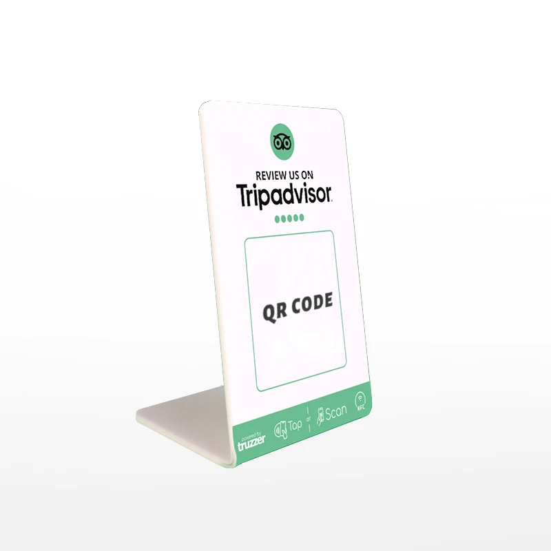 Customize QR Code Socia Media Blank Acrylic NFC Menu Display Table ...