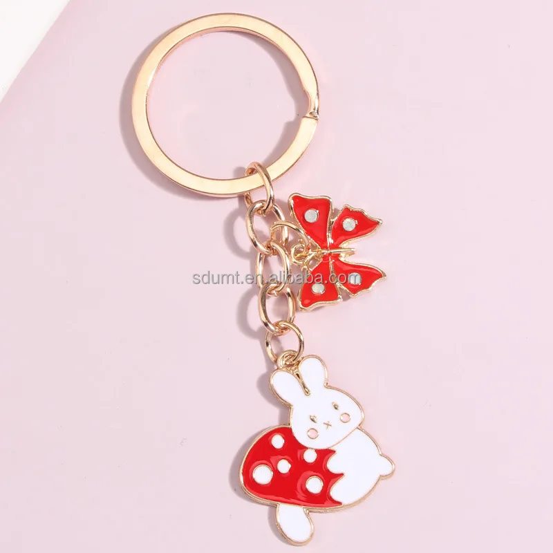 Keychain Cute Animal Rabbit Easter Bunny Souvenirs Key Chains Butterfly ...