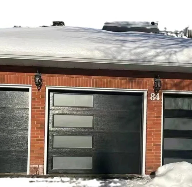 Luxury Modern Full View Glass Automatic Motor Aluminum Garage Door with ...