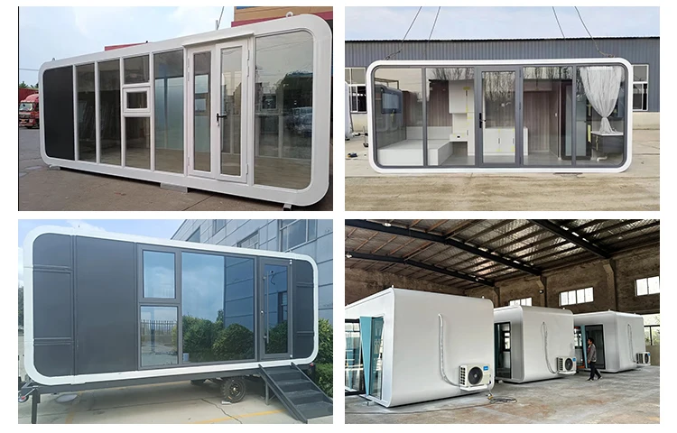 Luxury 20ft 40ft Modern Design Modular Apple Cabin 2 Bedroom Pod House ...