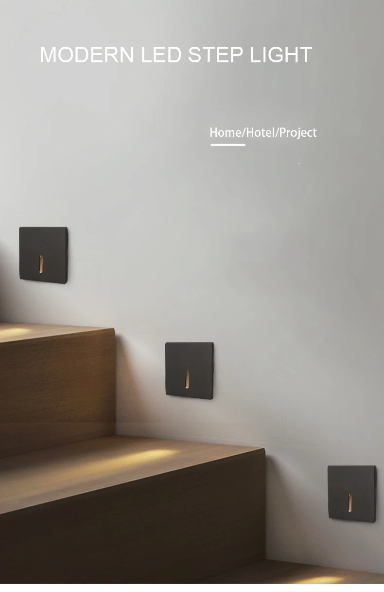 Indoor Aluminum Corridor Wall Step Light Home Hallway Led Recessed ...