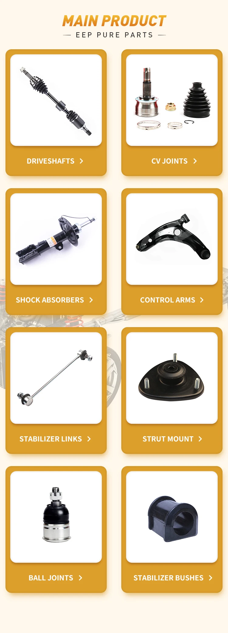 EEP Auto Parts - Front Rubber Engine Mount for MITSUBISHI PAJERO V93 V97