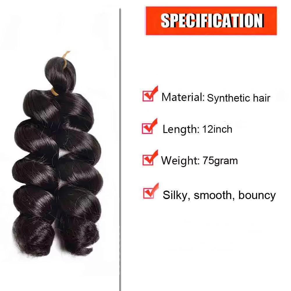 Wholesale 12 Inch Boho Box Braids Crochet Hair - Italian Curl