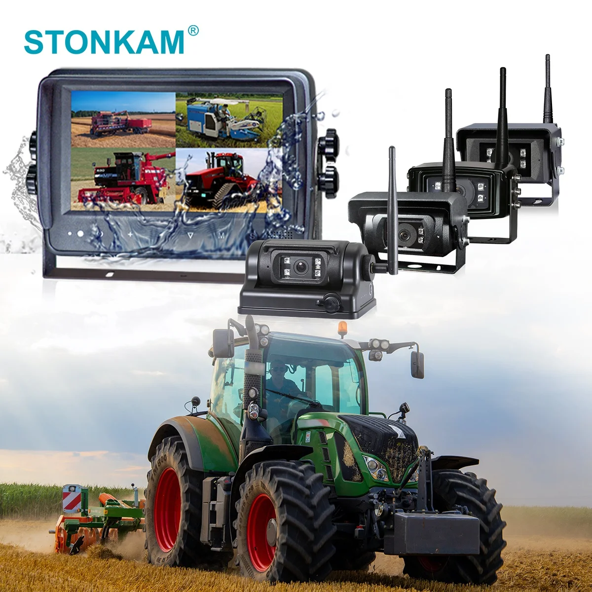 Stonkam Semi Truck And Trailer Wireless Truck Camera Sets Waterproof