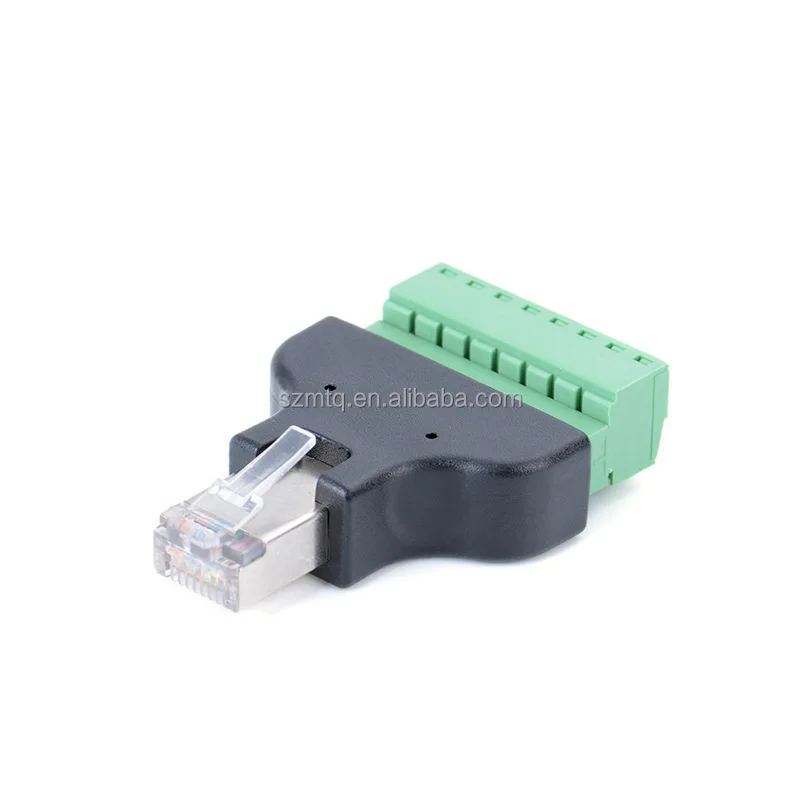 Rj45 To Screw Terminal Rj45 Male Adapter With 8pin Pcb Board Rj45 Male ...