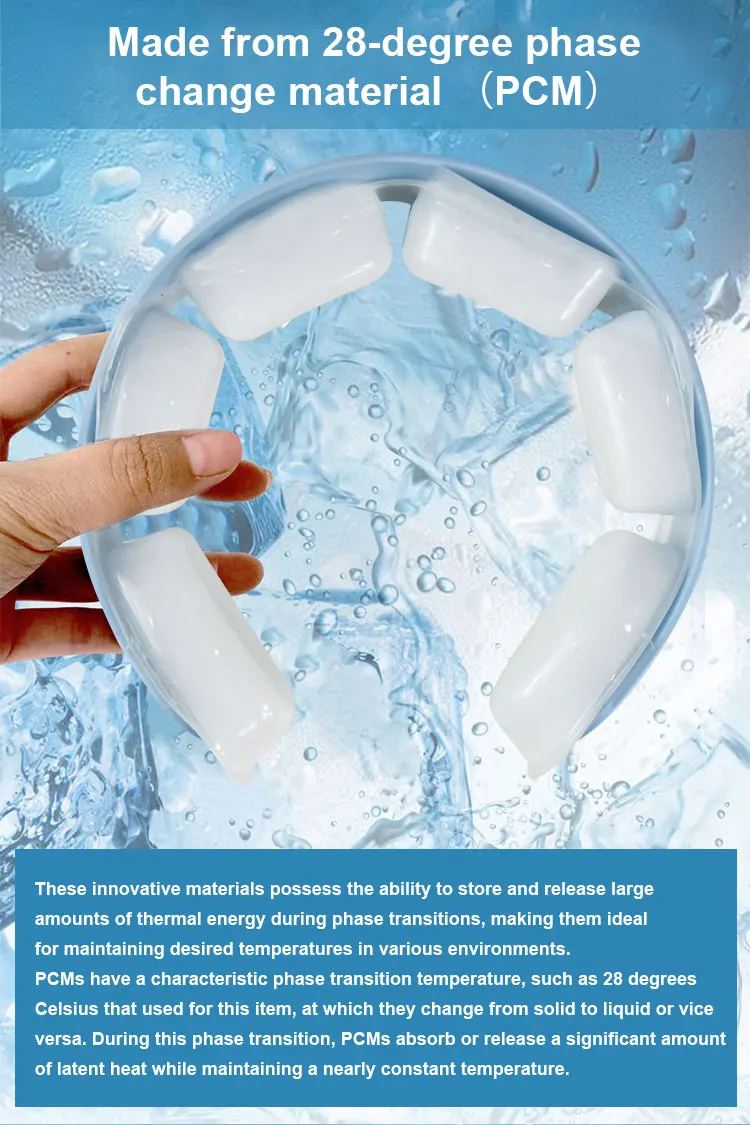 PCM Neck Cooling Tube/ Cold Gel Ice Pack/ PCM Neck Ring Reusable PCM ...