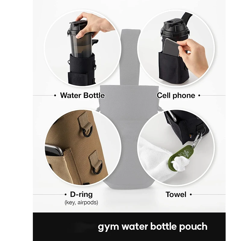 Custom Magnetic Gym Water Bottle Pouch Bag for Running