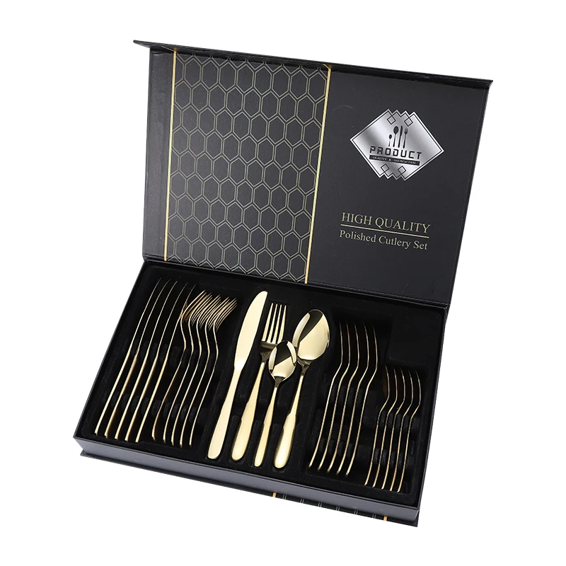 Kitchen Cutlery Sets Luxury High Quality Stainless Steel Spoon Fork ...