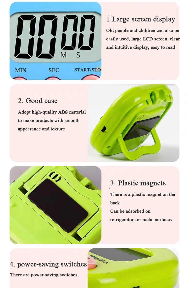 RAYSHINE Screen Countdown Cooking Timers - Loud & Digital