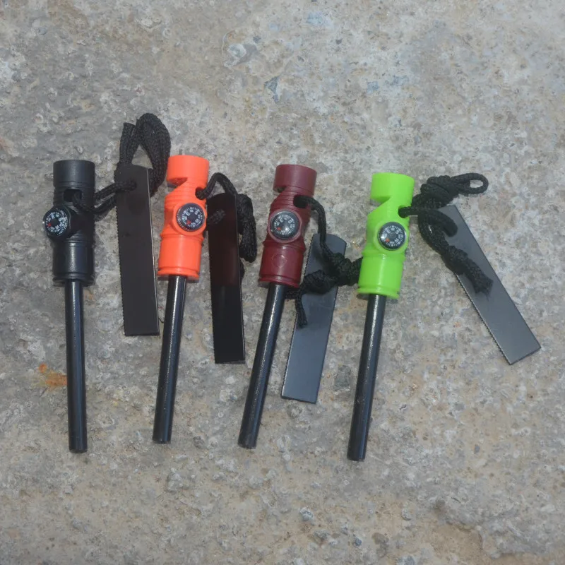 Fire Starter With Compass, Flint and Whistle Waterproof Fire Steel ...