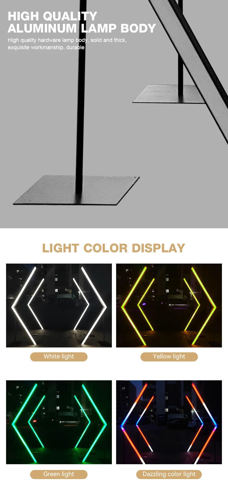 Modern LED Time Tunnel Archway - Perfect for Wedding Decor