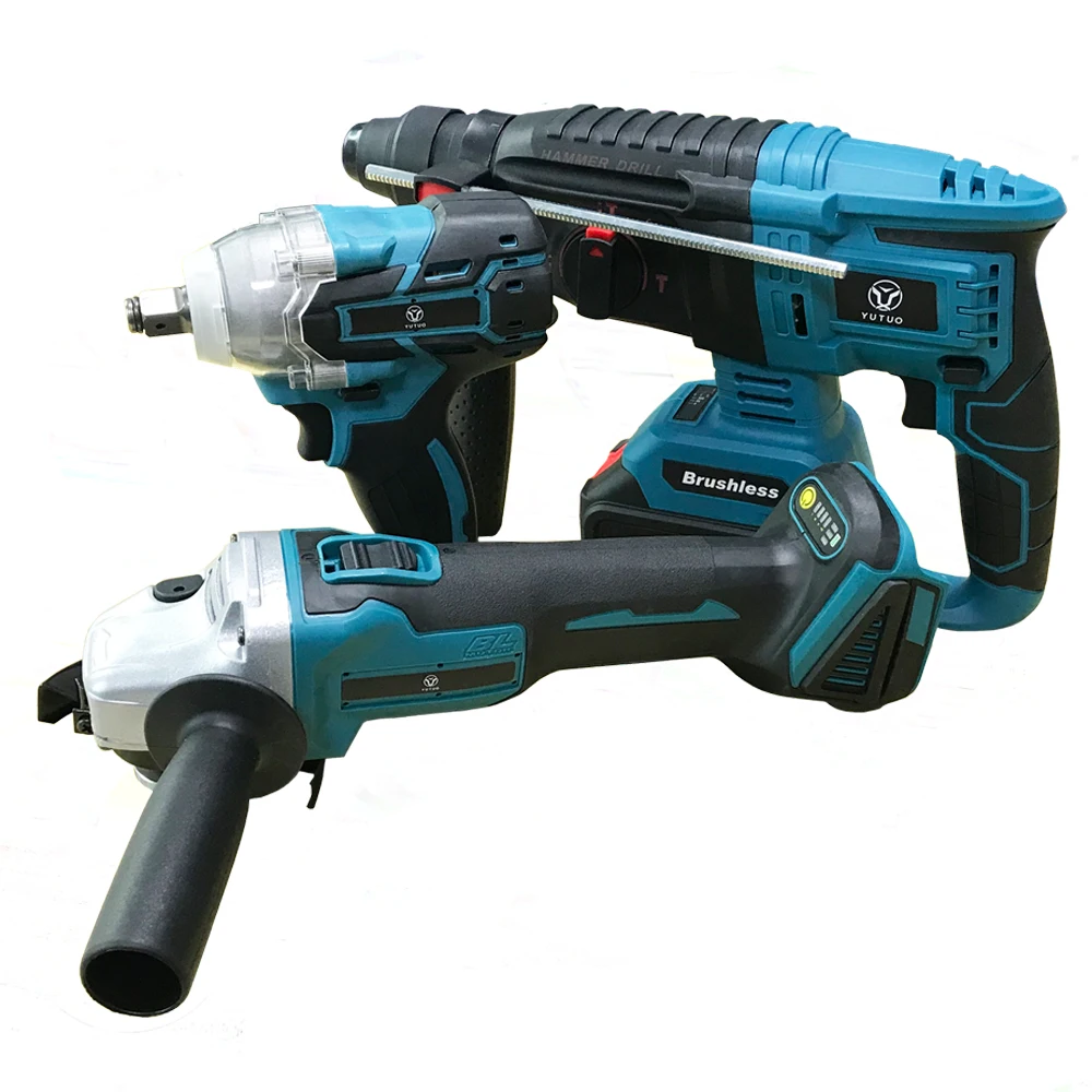 Popular Choosing Cordless Tool Combo Set 4pcs In 1 Impact Wrench Angle ...