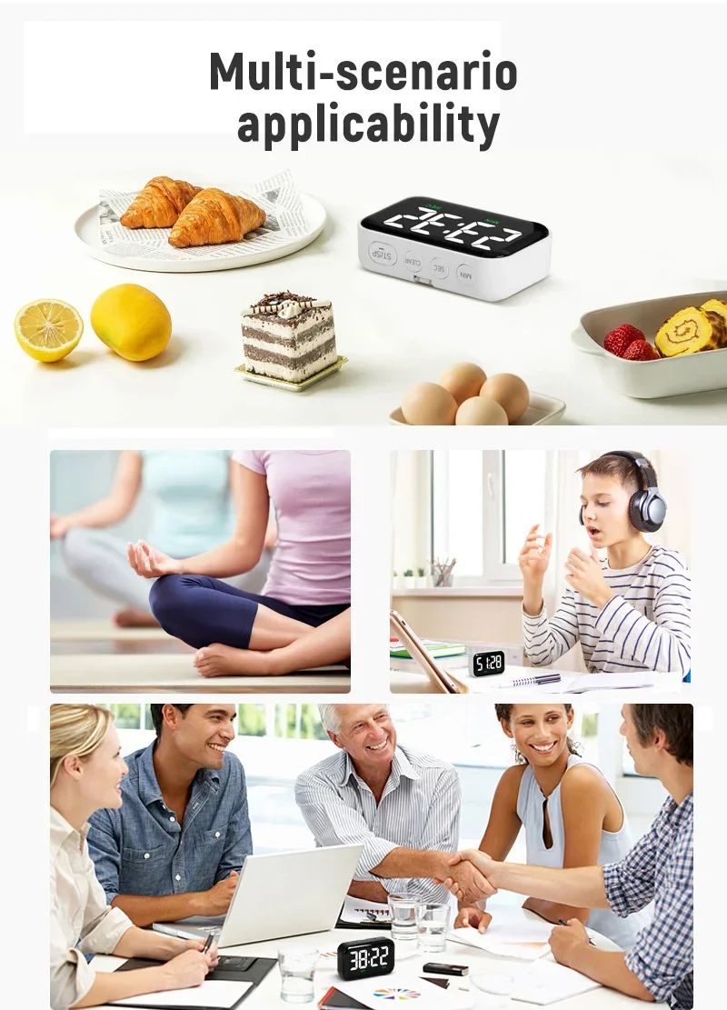 New Led Large Screen Electronic Pomodoro Timer Kitchen Accessories ...