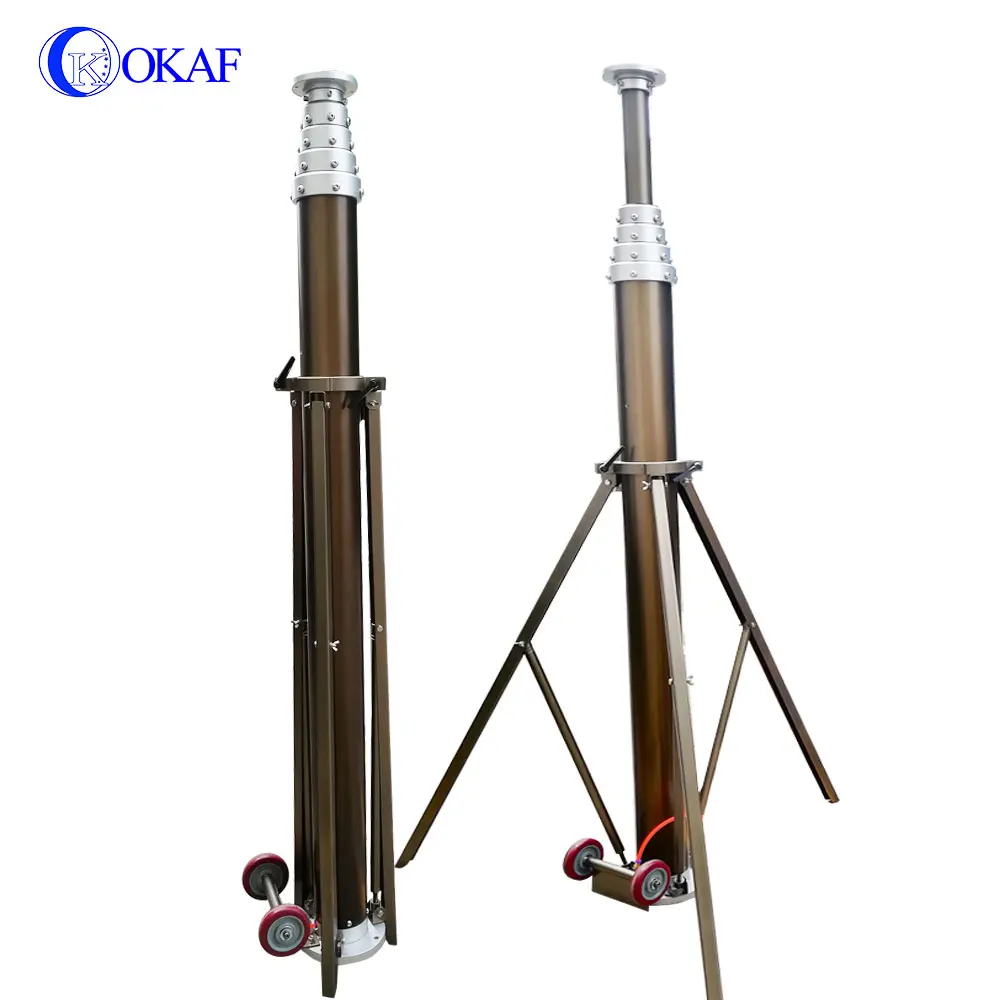 Vehicle Mounted Pneumatic Telescopic Mast with PTZ Surveillance Camera ...