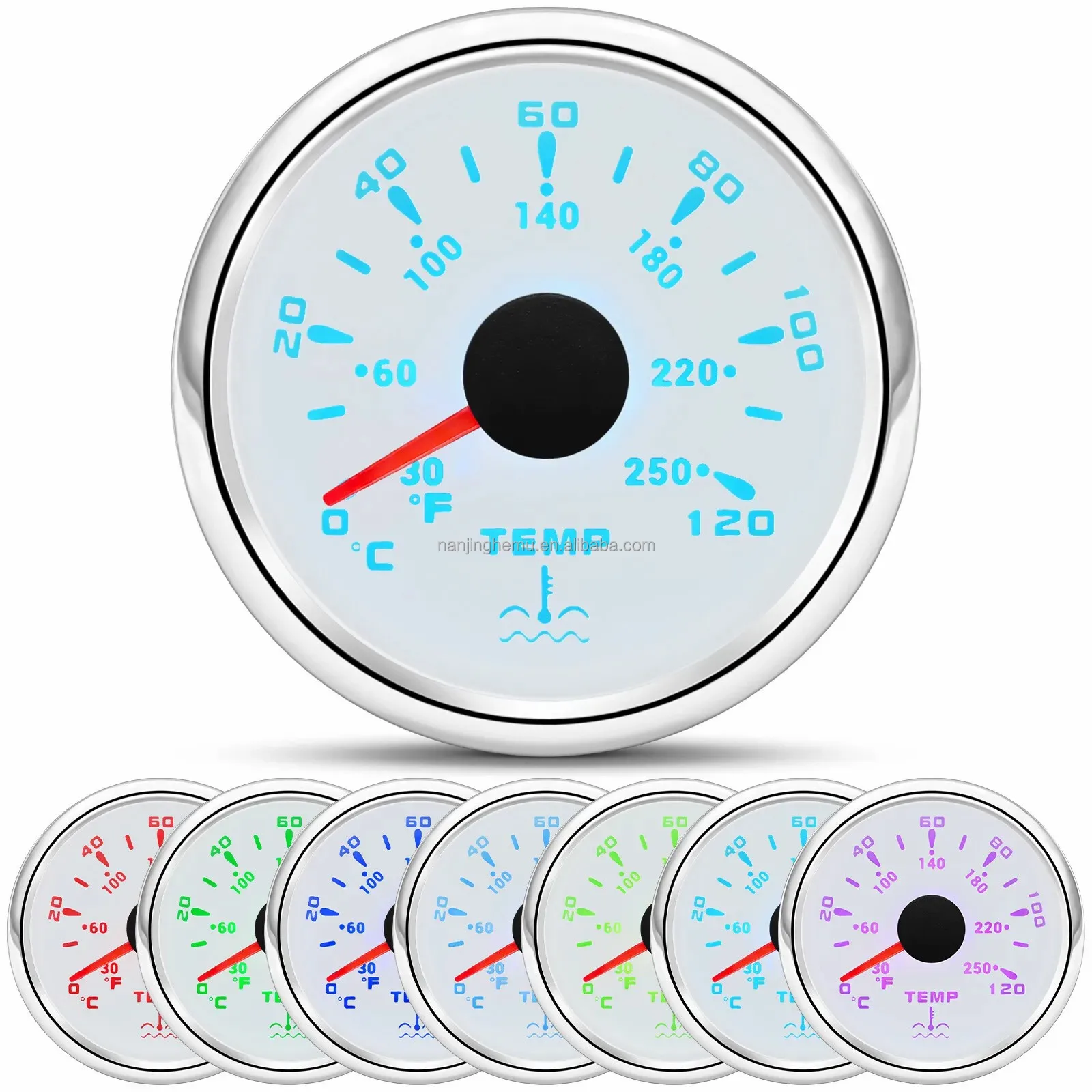 4-in-1 Marine Gauge Set ARTILAURA GPS Speedometer Gauge Set With ...