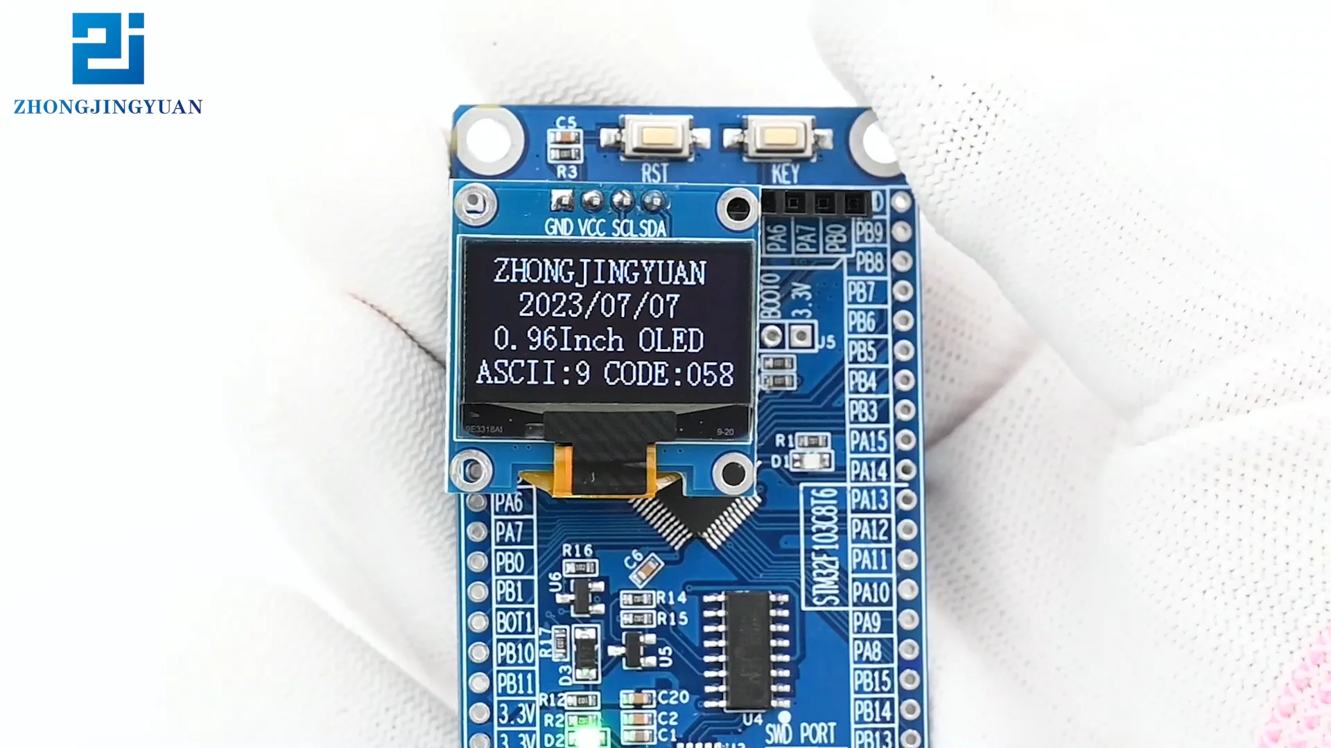 0.96 Inch Oled Display Module 128x64 Driver Ic Is Ssd1315 Iic Interface ...