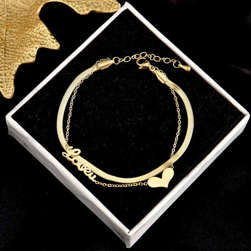 Korea Love Simple Anklet Letter Anklets Foot Jewelry
