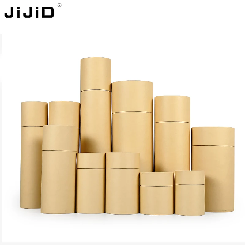 Jijid Custom Cylindrical Canister Cardboard Cylinder Round Box Paper ...