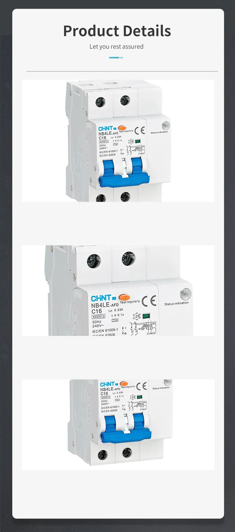 CHINT NB4LE-AFD Low Voltage Modular DIN Rail Products AFDD