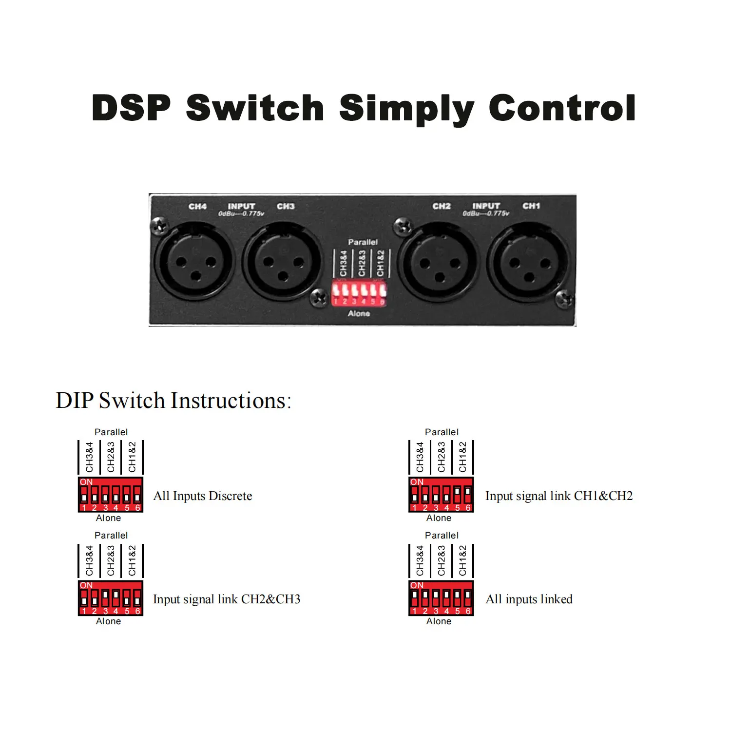 4800w 1u 2/4 Channels Professional Audio 1u Power Amplifier For Line ...