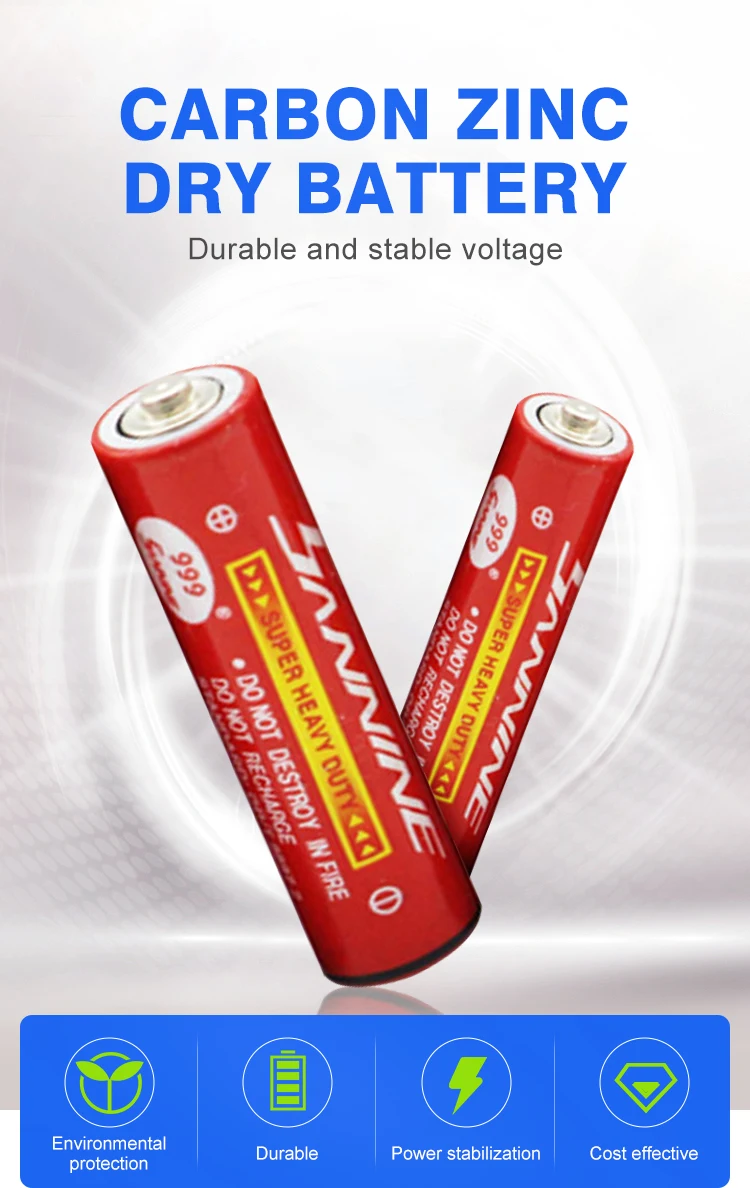999 Brand Custom 80mins Aa No.5 1.5v Primary Batteries Zinc Carbon Dry ...
