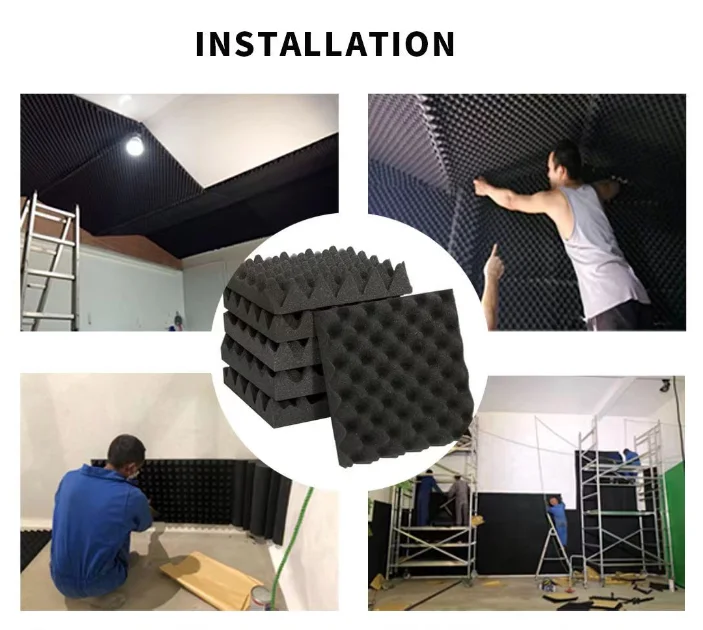 Soundproofing Pyramid Wedge Soundproof Sponge Studio Sound Proof Foam ...