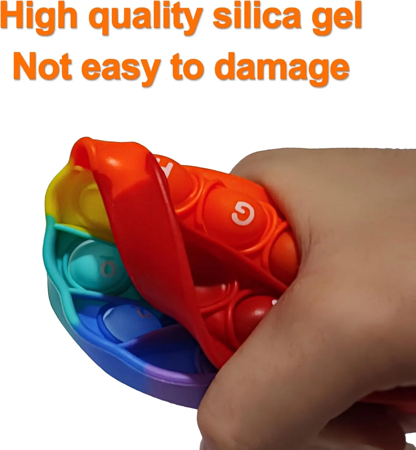 Alphabet Pop It Rainbow Fidget Toy for Sensory Learning