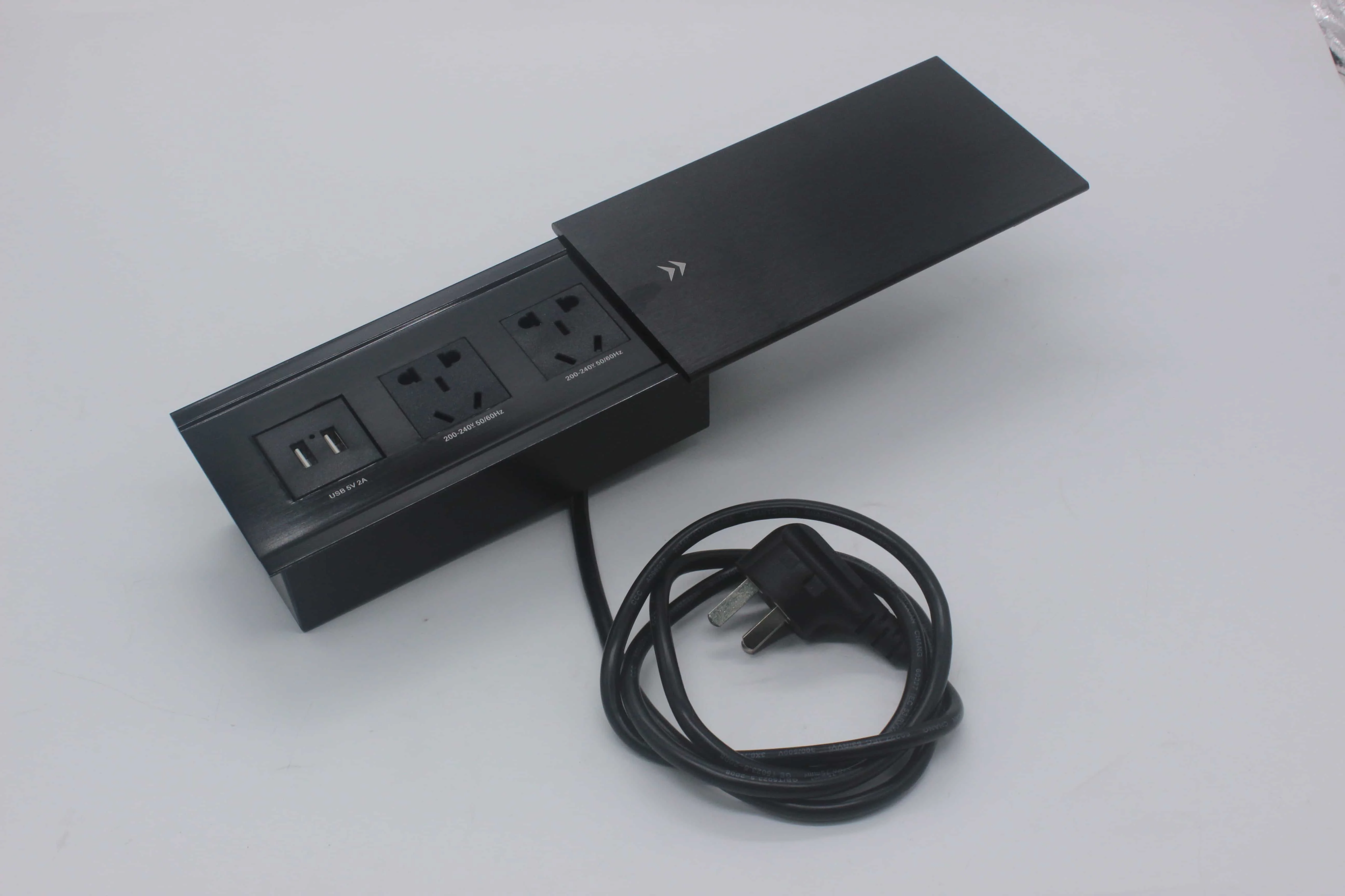 Hot Selling Aluminum Sliding Desktop Mounted Socket Box Furniture ...