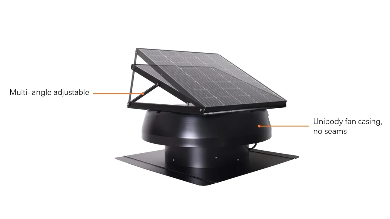 High Airflow Solar Powered Roof Ventilation Fan for Container Factory ...