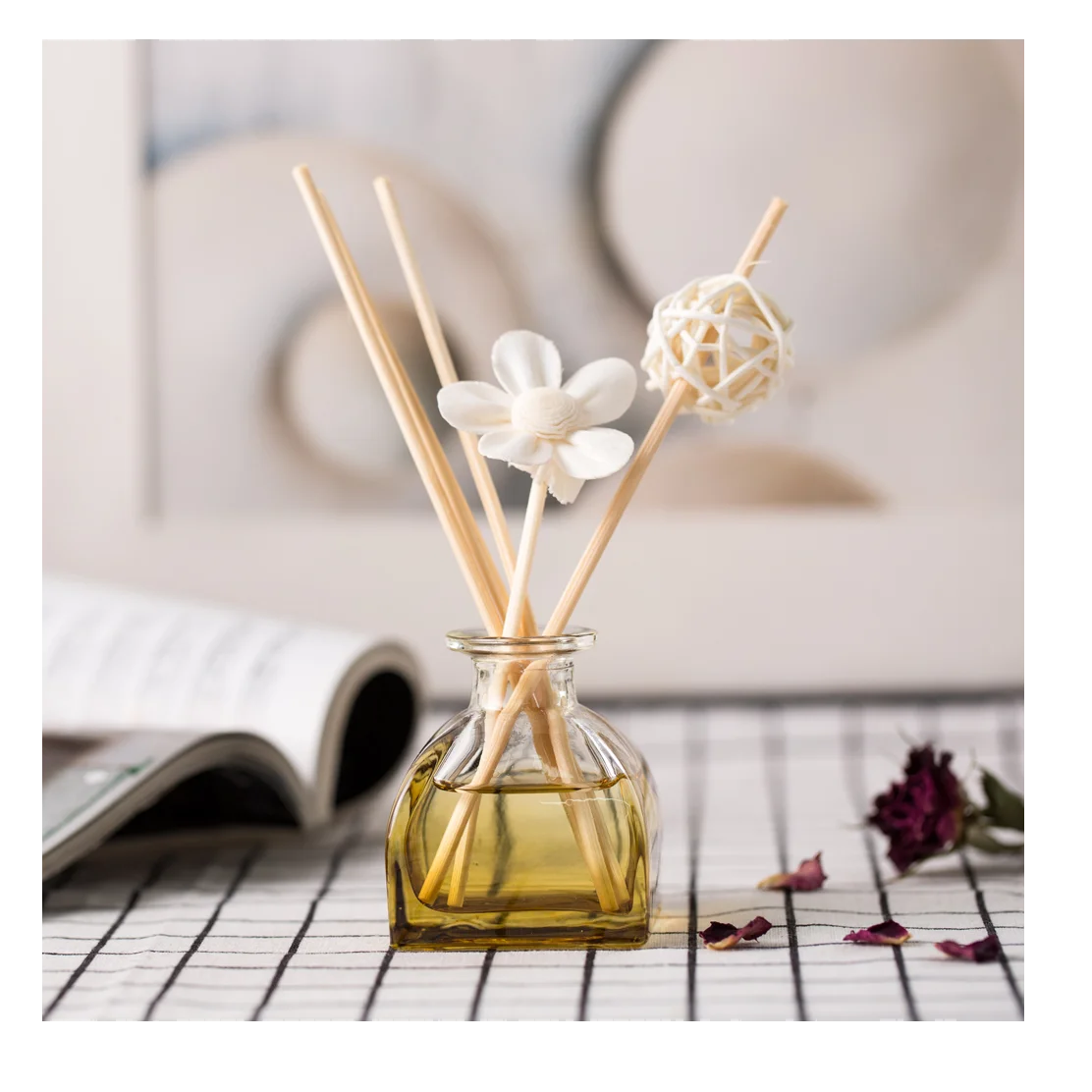 Home Perfume Fragrance Wood Reed Diffuser Natural Colorful 3mm Rattan ...